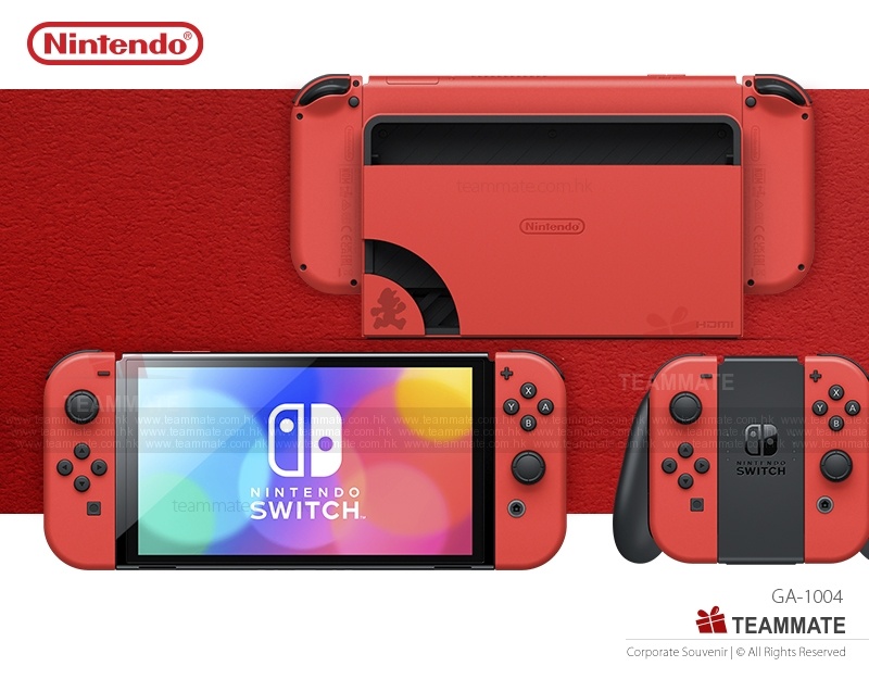 TEAMMATE｜GA-1004|任天堂Switch 遊戲主機 (OLED款式) 瑪利歐亮麗紅 特別版 HEG-S-RAAAA ...